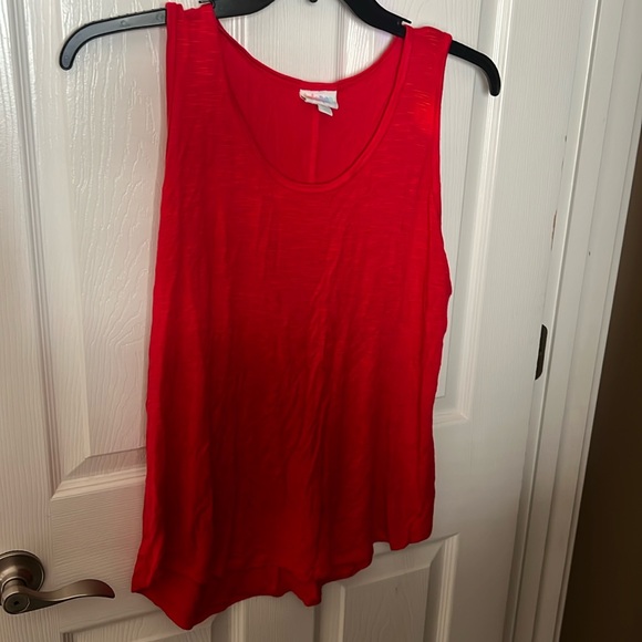 LuLaRoe | Tops | Ladies Lularoe Red Tank 2xleuc | Poshmark